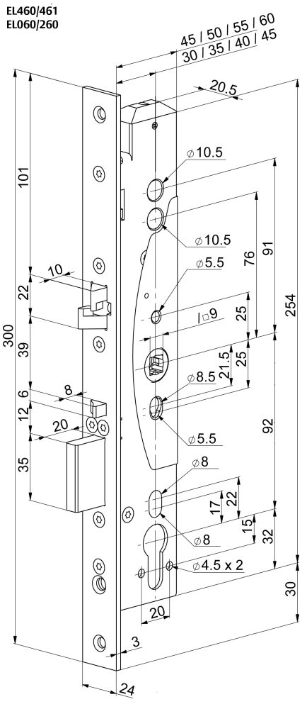 EL460/35/24 12-24V Zámek el. | fab-shop.cz